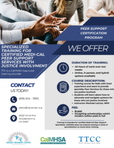 Specialized Peer Services for Justice Involved Training Program ...
