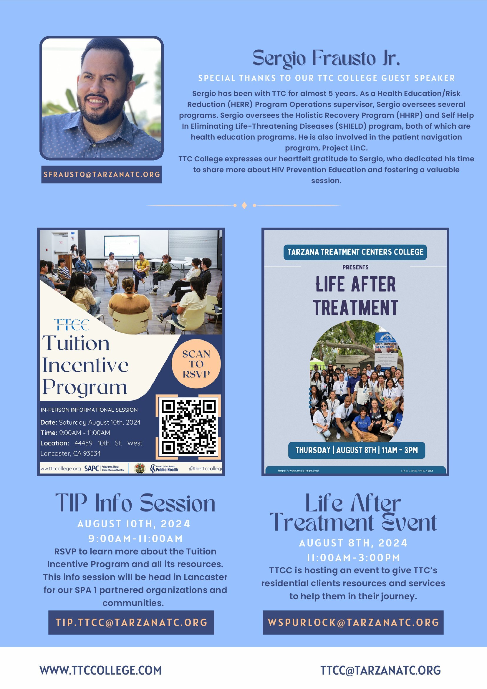 August TTCC Roundtable - Tarzana Treatment Centers College